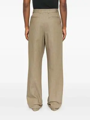 Dries Van Noten Pleated Straight-leg Trousers