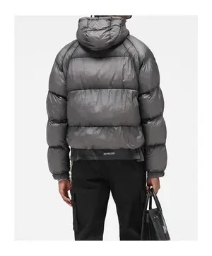 REPRESENT Hooded Down Jacket - Washed Black