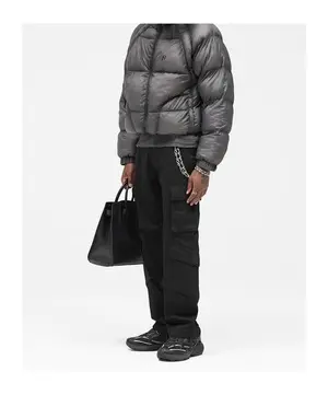 REPRESENT Hooded Down Jacket - Washed Black