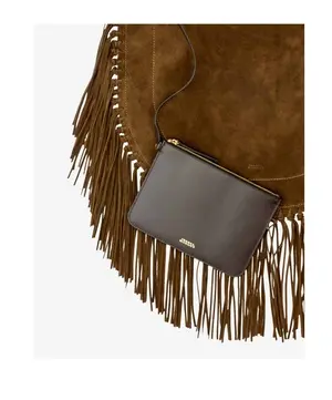 Isabel Marant Étoile Oskan Fringed Edge Shoulder Bag - Bronze
