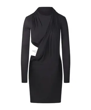 AMAZUIN Draped Cutout Mini Dress With Belt
