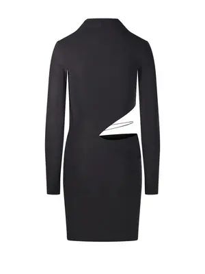 AMAZUIN Draped Cutout Mini Dress With Belt