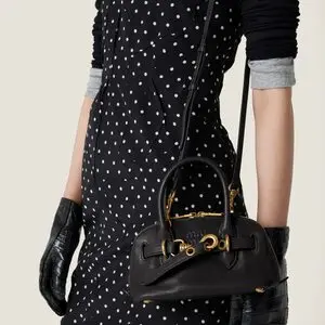 Miu Miu Aventure Mini Nappa Leather Bag - Black