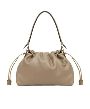 Fendi Mamma Baguette Drawstring Shoulder Bag - Dove-grey