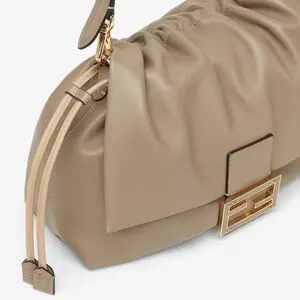 Fendi Mamma Baguette Drawstring Shoulder Bag - Dove-grey