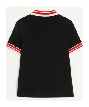 Valentino Garavani Vlogo Signature-patch Striped-trim Polo Shirt