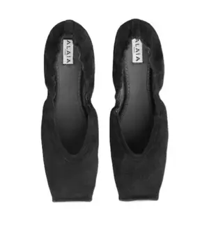 Alaïa Square Ballet Flats - Black