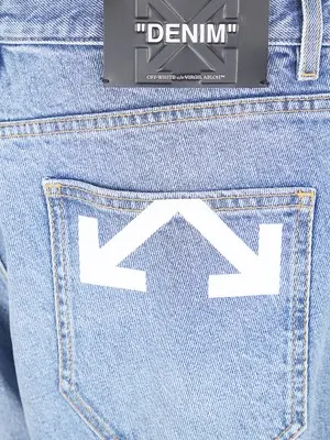 Off-White Half Arrow Twist Slouchy Jeans - Light Midnight