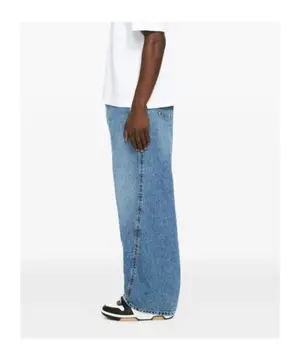 Off-White Half Arrow Twist Slouchy Jeans - Light Midnight
