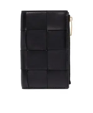 Bottega Veneta Maxi Intrecciato Wallet - Black