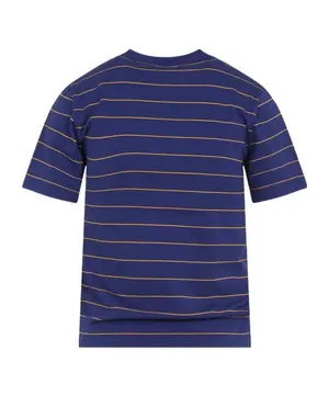 Miu Miu Striped Jersey T-shirt With Pocket - Blue