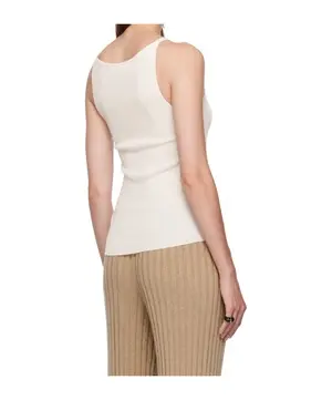 LISA YANG Lynette Sleeveless Top - Ivory