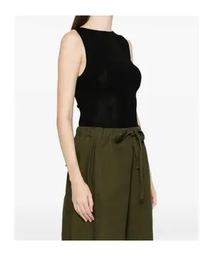 ENTIRE STUDIOS Round Neck Sleeveless Tank Top