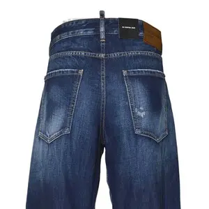 Dsquared2 Distressed Wide Leg Denim Pants
