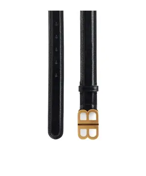 Balenciaga Logo Plaque Buckled Belt