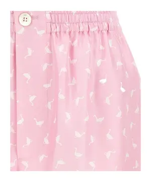 Moschino Allover Printed Elastic Waist Shorts - Pink