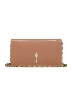 CHRISTIAN LOUBOUTIN Chain Logo Shoulder Bag - Blush