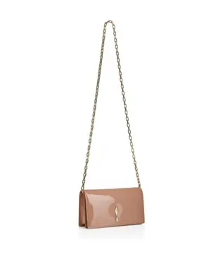 CHRISTIAN LOUBOUTIN Chain Logo Shoulder Bag - Blush