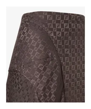 Fendi Monogrammed A-line Midi Skirt - Black