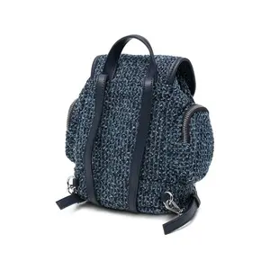 GANNI Buckle Fastened Drawstring Backpack - Blue
