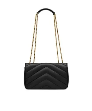 Saint Laurent Loulou Matelassé Small Shoulder Bag - Black