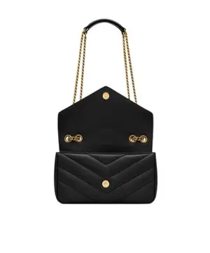 Saint Laurent Loulou Matelassé Small Shoulder Bag - Black