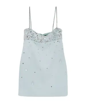 Embellished Strappy Mini Cocktail Dress