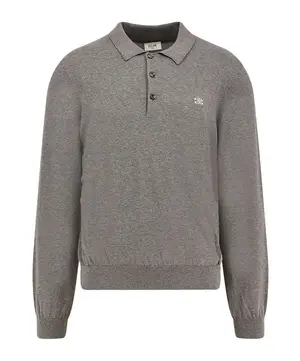 Celine Polo Sweater In Fine Cotton