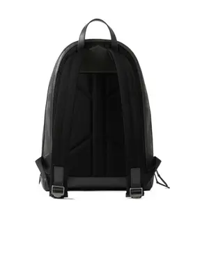 Burberry Logo Printed Checked Leather Backpack