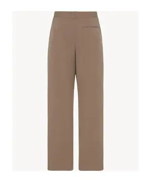 THE ROW Alfidis Wide-leg Tailored Trousers - Ash Brown