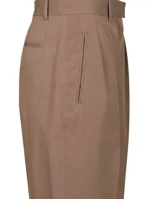 THE ROW Alfidis Wide-leg Tailored Trousers - Ash Brown