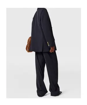 Stella McCartney Pleated Wide-leg Trousers - Ink
