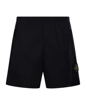 Stone Island Logo Patch Wide Leg Shorts