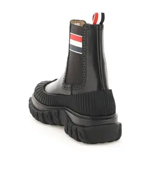 Thom Browne Striped Chelsea Boots