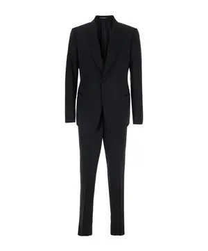 Emporio Armani Slim Shawl Lapel Suit - Black
