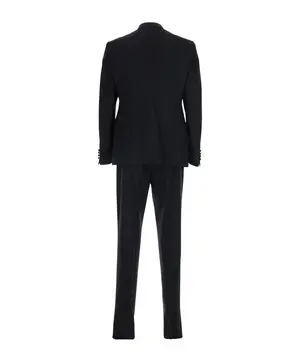 Emporio Armani Slim Shawl Lapel Suit - Black