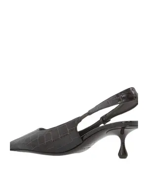 JIMMY CHOO Amel Embossed Slingback Pumps - Black