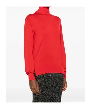 JIL SANDER Turtleneck Knitted Sweater - Red
