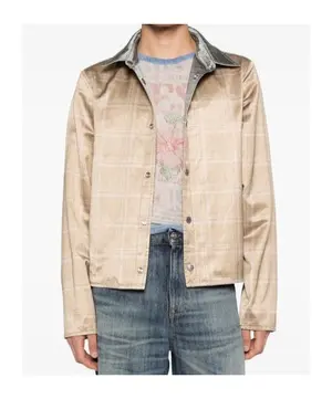 DIESEL® Reversible Plaid Casual Jacket - Gray