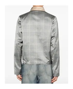 DIESEL® Reversible Plaid Casual Jacket - Gray