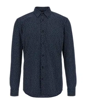Hugo Boss Roan All-over Patterned Button-up Shirt - Blue