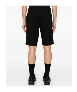 Stone Island Logo Patch Cargo Shorts - Black