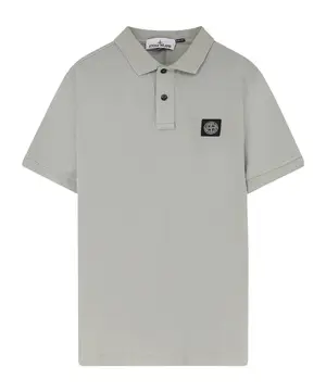 Stone Island Slim Fit Logo Patch Polo Shirt - Sage