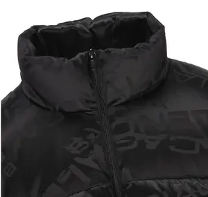 Balenciaga Allover Logo Printed Down Jacket - Black