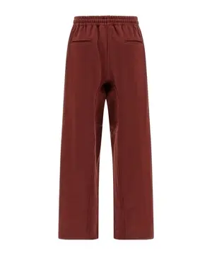 VIVIENNE WESTWOOD Drawstring Logo Embroidered Wide Leg Joggers - Red