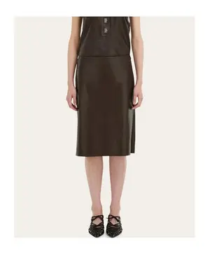 FERRAGAMO Nappa Leather Pencil Skirt