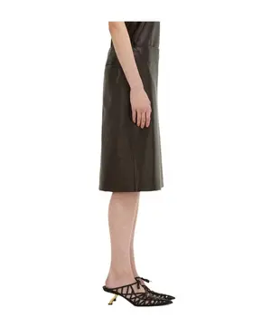 FERRAGAMO Nappa Leather Pencil Skirt