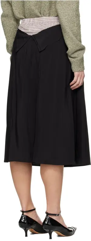 MAISON MARGIELA Panelled Pleated Midi Skirt