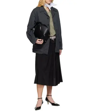MAISON MARGIELA Panelled Pleated Midi Skirt