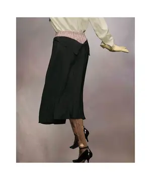 MAISON MARGIELA Panelled Pleated Midi Skirt